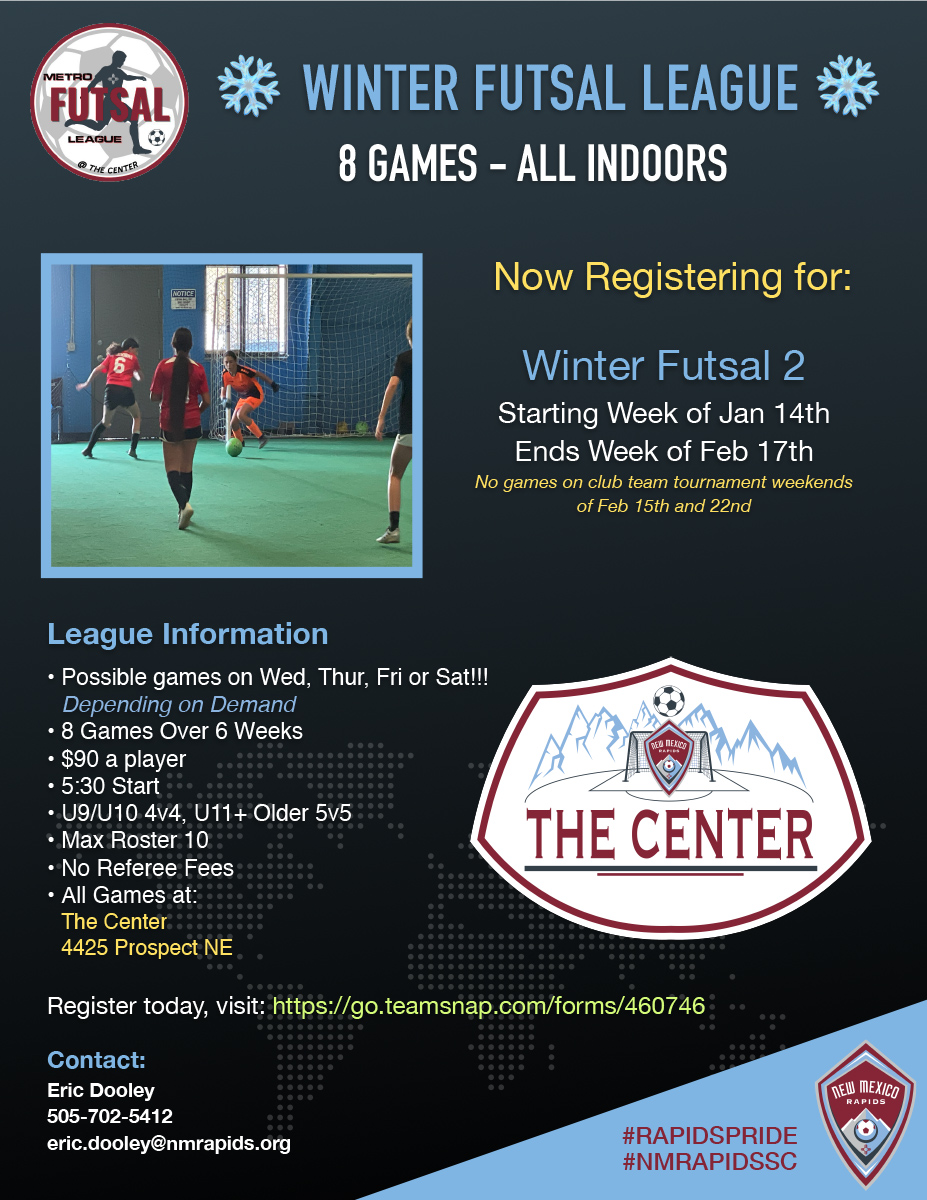 Metro Futsal League - New Mexico Rapids Soccer Club