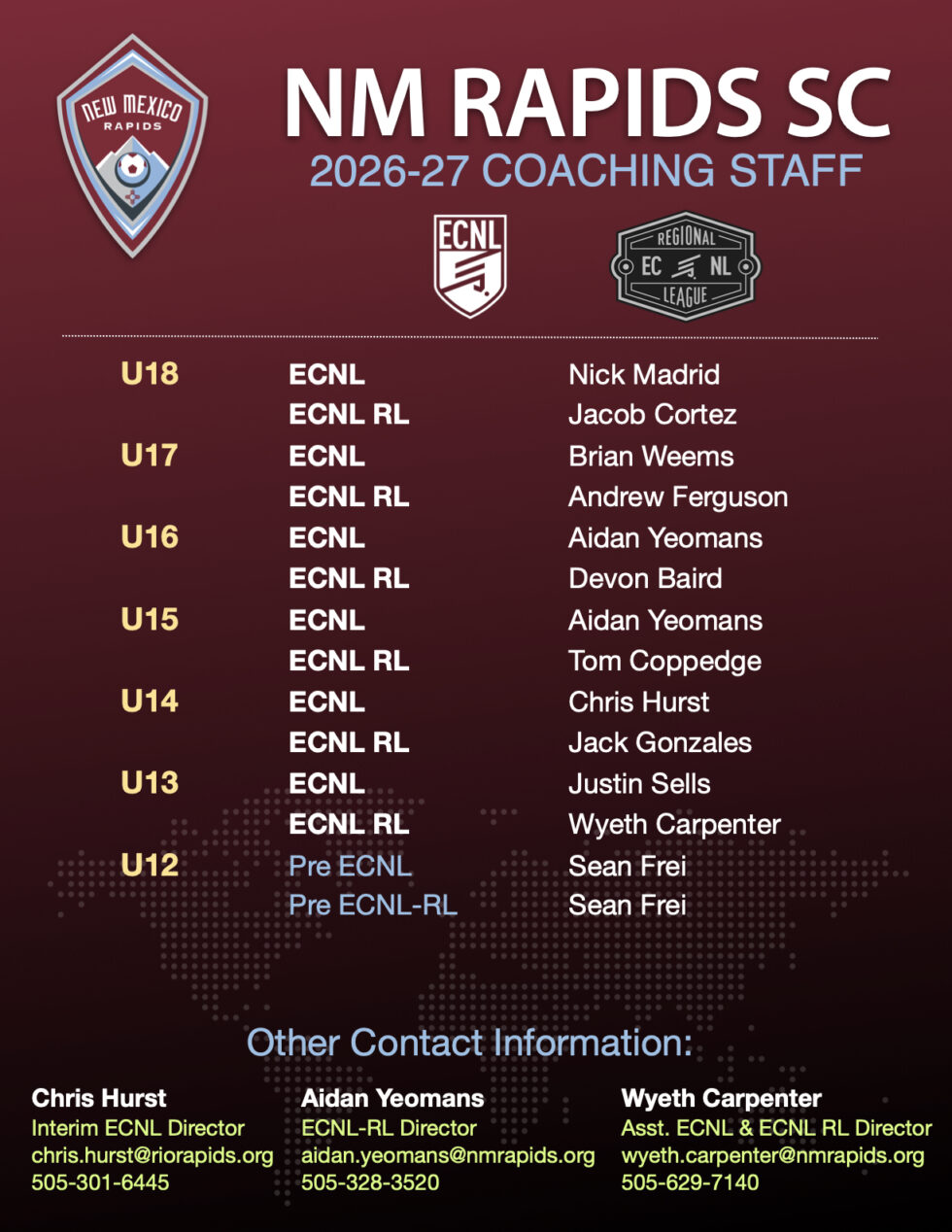 Coaches for 2026-27 Season (GA & DPL/ECNL & ECNL-RL) Announcement - New ...